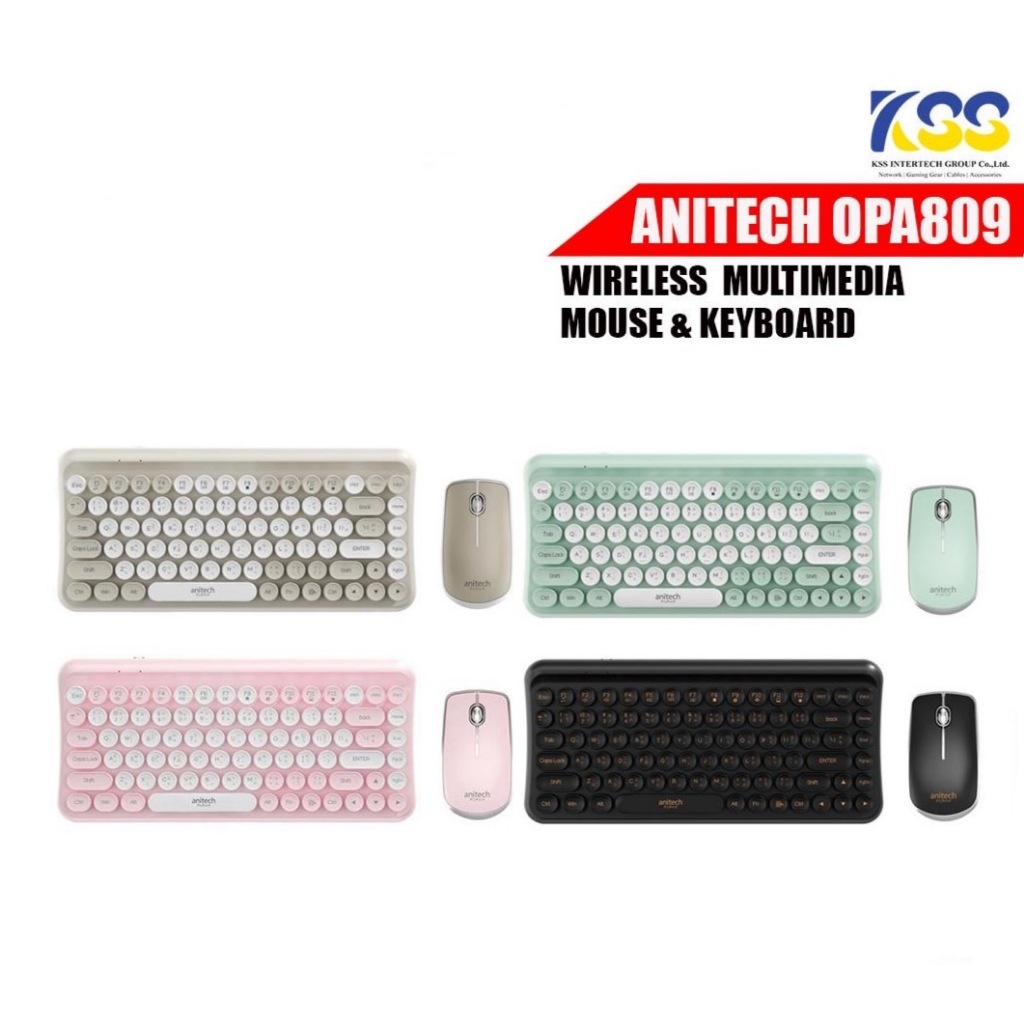 Anitech OPA809 Wireless Keyboard & Mouse Combo ชุดคีย์บอร์ดและเมาส์ไร้ ...
