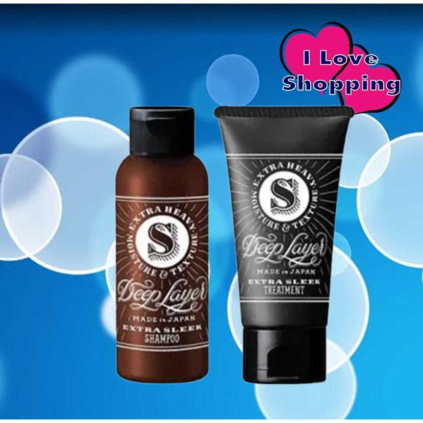 Deep Layer Extra Sleek Shampoo 80 ml/Treatment 60 g แชมพู ครีมนวดผม สำหรับผมเส้นเล็ก แห้งเสีย ...