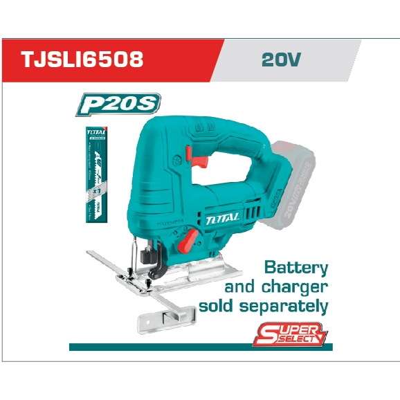 TOTAL เลื่อยจิ๊กซอว์แบตเตอรี่ไร้สาย20V. #TJSLI6508 | Shopee Thailand