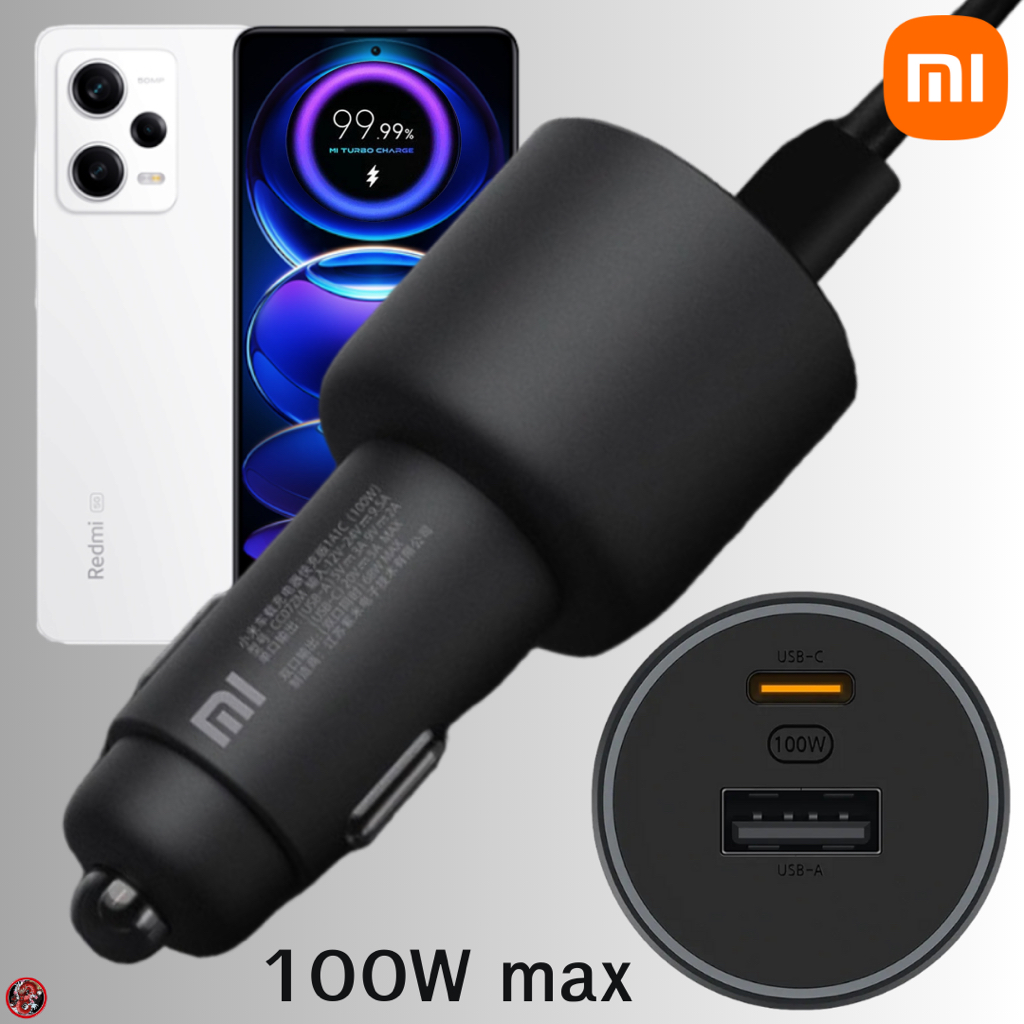 ที่ชาร์จในรถยนต์ Redmi Car Charger 100W Max Turbo Charging Duo-Port Usb ...