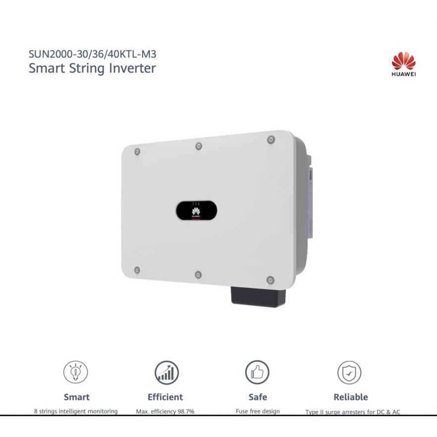 Huawei 50kW 3 Phase On-Grid String Inverter (ประกัน 10 ปีเต็ม) | Shopee ...