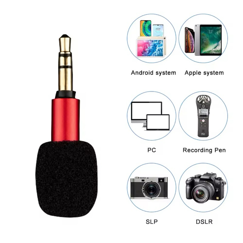 3.5มม.แบบพกพาขนาดเล็กIn-Line Mic Mini Omni-Directional Mic สำหรับ Sound ...