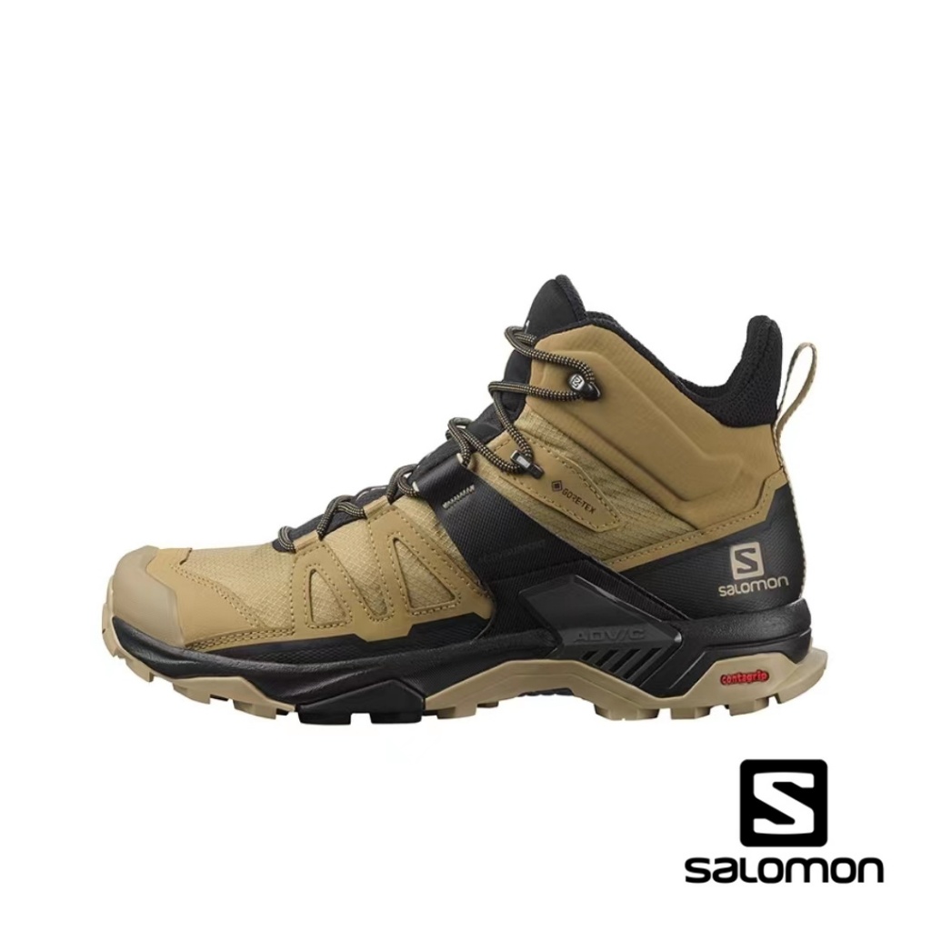 Salomon X-Ultra4 MIDGTX Mid Top Waterproof Outdoor Hiking Function Shoes Brown Grey | Shopee ...
