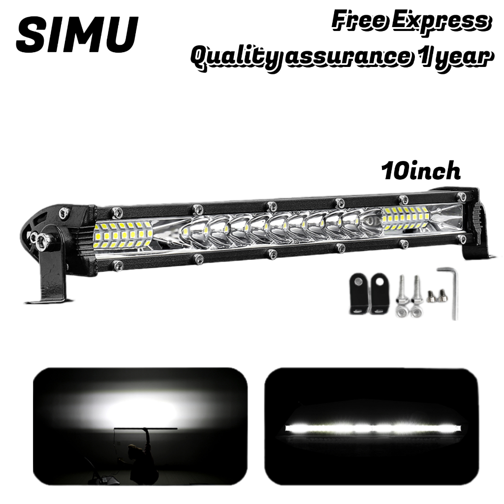Slim 10inch Led Light Bar 24v led light 4x4 Offroad For Trucks ATV UAZ ...