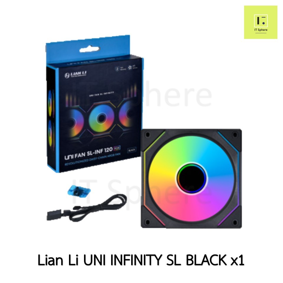 [SL-INF] พัดลมเคส Lian Li UNI FAN SL INFINITY rgb BLACK WHITE สีขาว สี ...