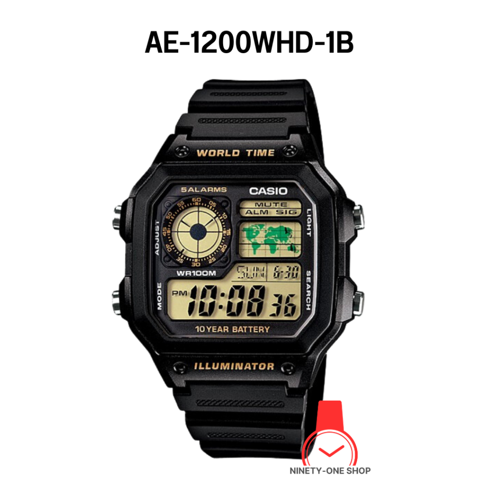 CASIO นาฬิกาข้อมือผู้ชาย AE-1200WH-1A AE-1200WH-1B AE-1200WHB-1B AE-1200WHB-3B AE-1200WHD-1A ของ ...