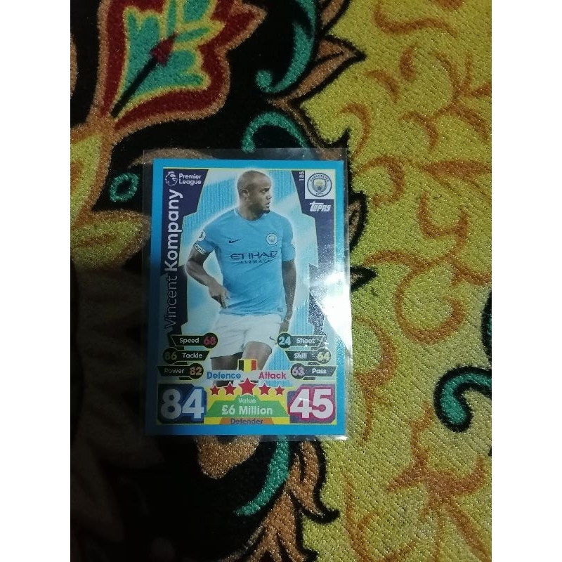 trading card game Vincent Kompany Mancester City | Shopee Thailand