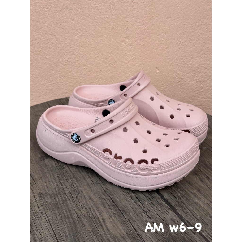 รองเท้าแตะ รุ่น Cro*s คุณภาพดีใส่ได้นานกันน้ำได้นิ่ม รองเท้าแตะสุขภาพสำหรับผู้หญิง Sz W6----W9 ...