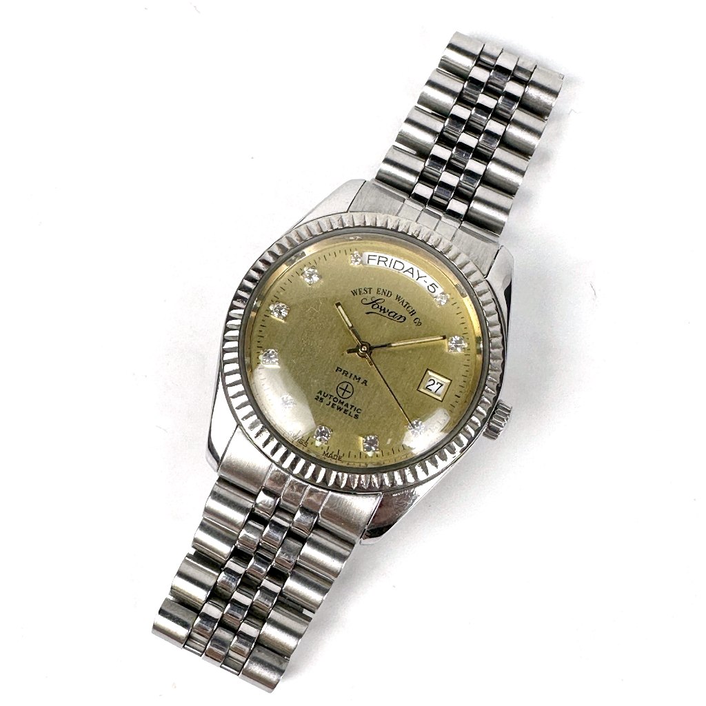 นาฬิกามือสอง WEST END WATCH Co. Sowar Prima 25 Jewels Automatic Day ...