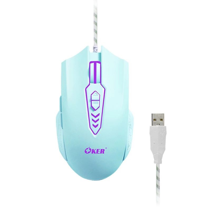NEW OKER MOUSE 7D WIRED LED GAMING เมาส์เกมมิ่ง 7ปุ่ม 6400DPI OKER X28 ...