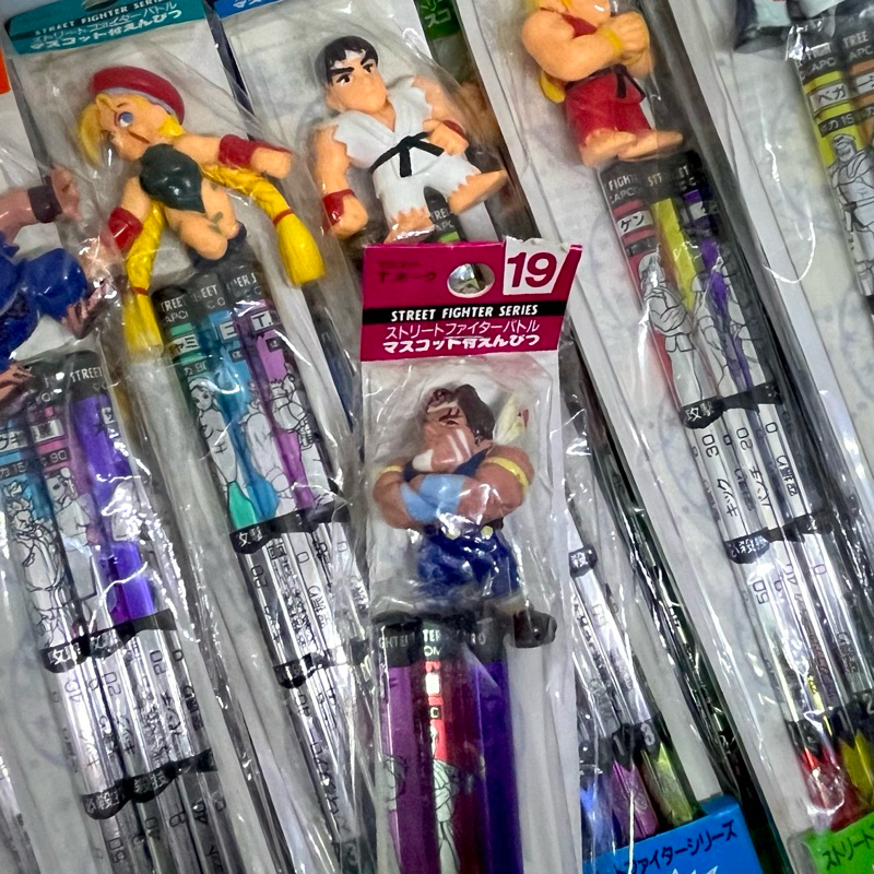 Street Fighter figure mini doll pencil set rare capcom made in Japan ...