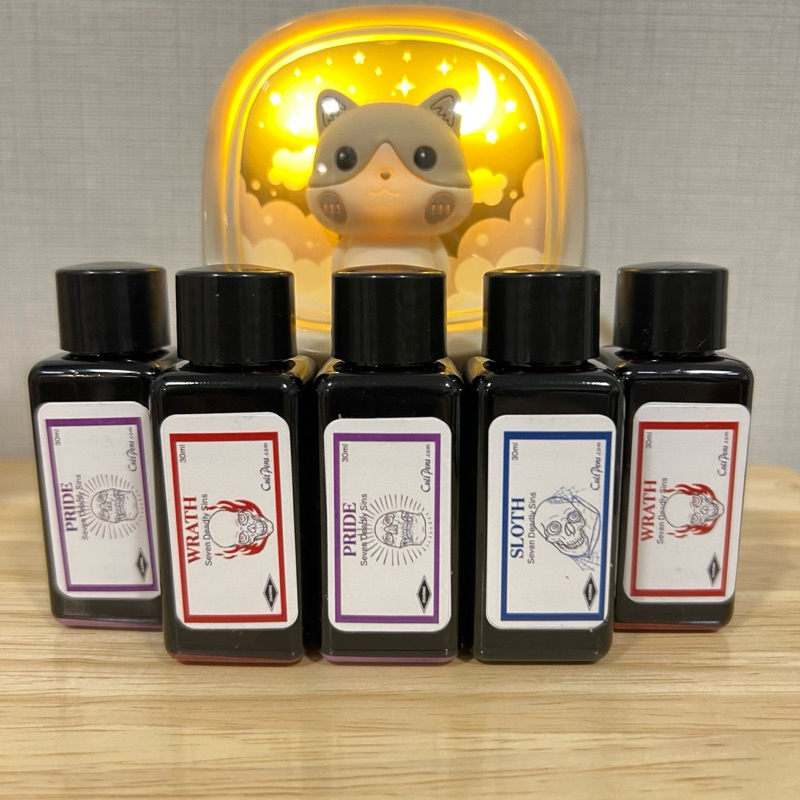 CULT PENS EXCLUSIVE 7 DEADLY SINS FOUNTAIN PEN INK BY DIAMINE 30ML ...