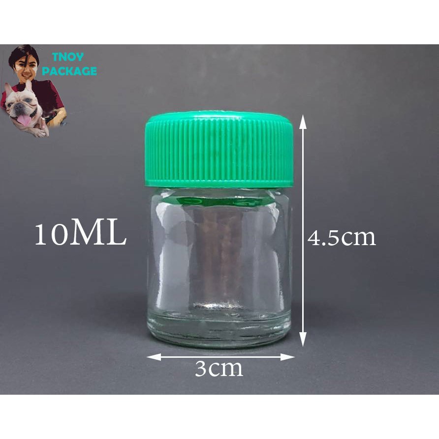 ขวด 10 มล. (50ใบ) ขวดแก้ว 10ml + ฝาพลาสติก ร้านTnoy Package บรรจุภัณฑ์ (ส่งสินค้าทุกวัน จ-อ-พ-พฤ ...