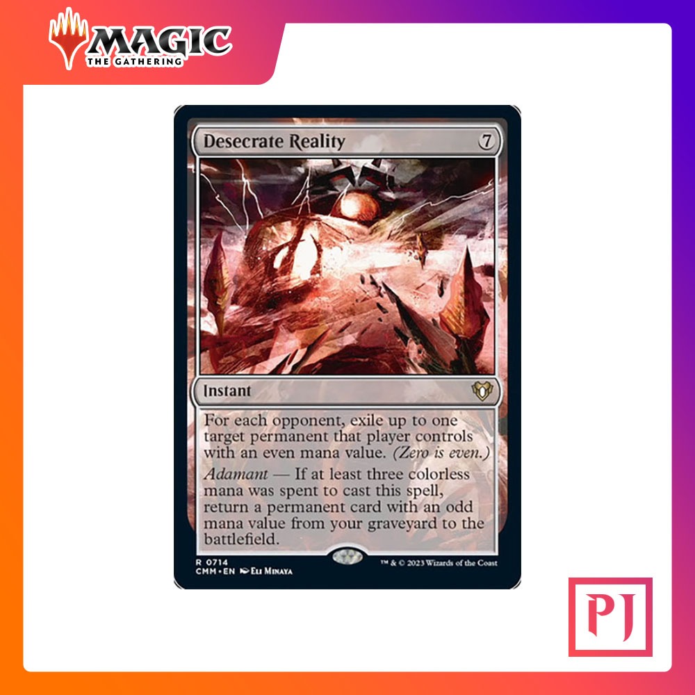 [MTG] Desecrate Reality [CMM] [CLEAR] [RARE] [NORMAL] [ENG] (การ์ดเมจิค ...