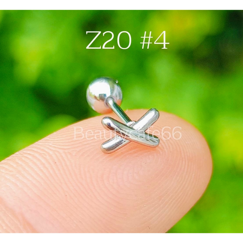 Z20 จิวปีกหู Helix Lope Flat ก้าน 0.8*6 mm. สแตนเลสแท้เนื้อเงา Stainless 316L | Shopee Thailand