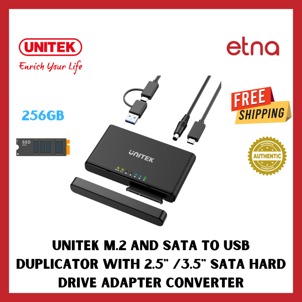 Unitek M.2 and SATA to USB Duplicator with 2.5" /3.5" SATA Hard Drive ...