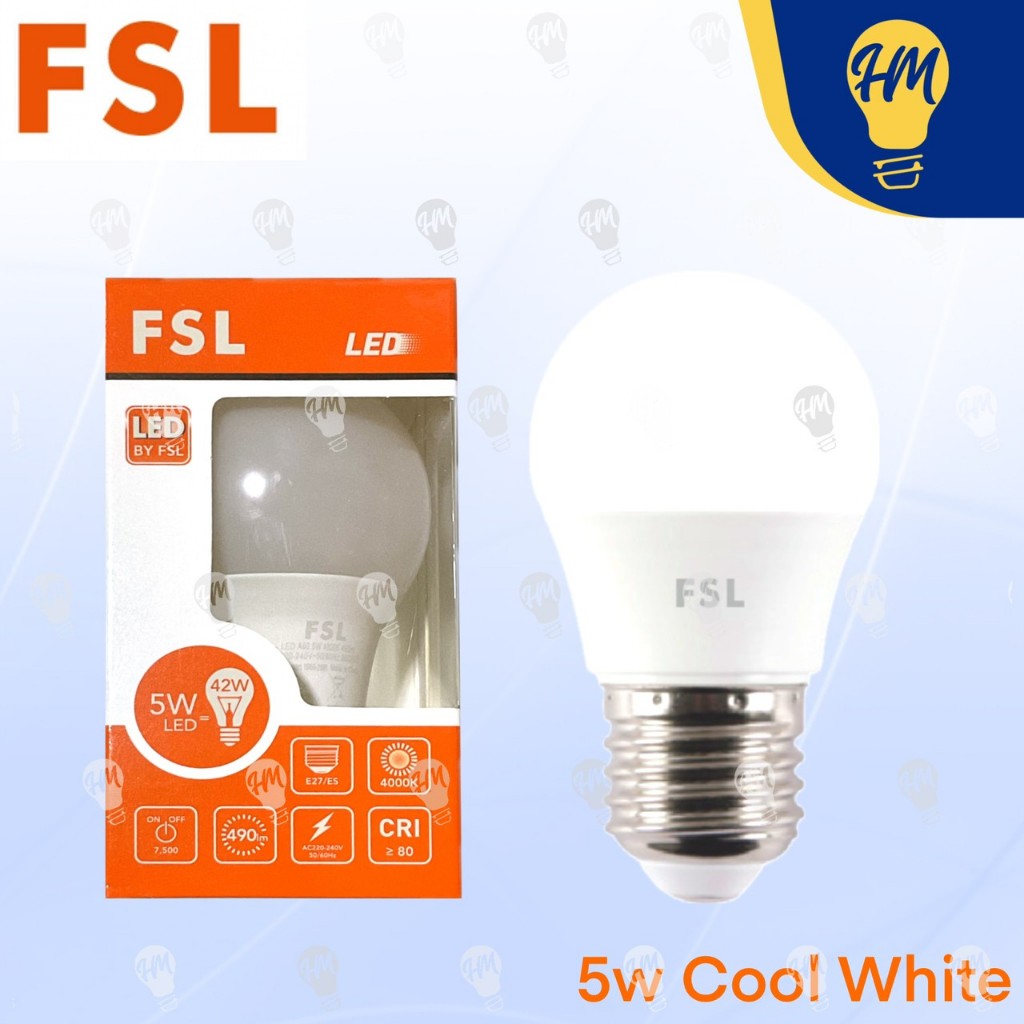 FSL หลอดไฟ LED 5W 7W 9W 11W 13W 15W แสงคูลไวท์ (4000 Kelvin) หลอดประหยัดไฟ LED Bulb | Shopee ...