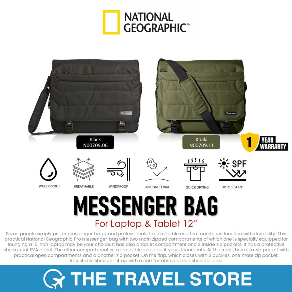 NATIONAL GEOGRAPHIC N00709 Messenger Bag (N00709.XX) กระเป๋าสะพายข้าง ...