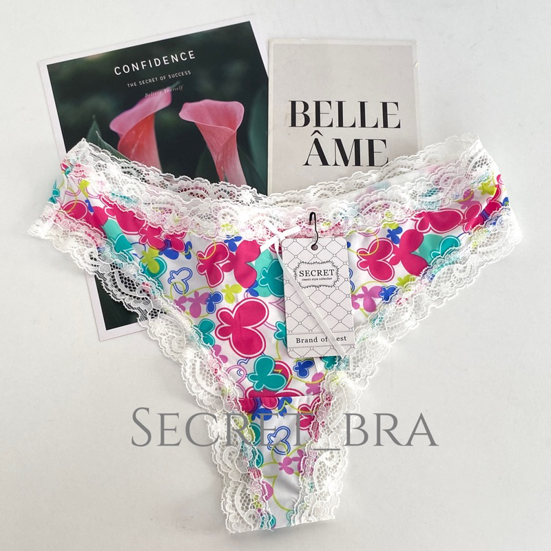 8160 NEW G-string,Tong จีสตริงลูกไม้ ผ้าลายน่ารัก สวยเซ็กซี่ ผ้าลื่นๆ ...