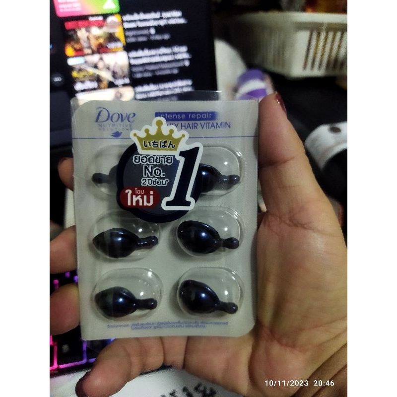 Dove Vitamin Intense Repair Hair Vitamins 6 capsules วิตามินบำรุงผมโดฟ ...
