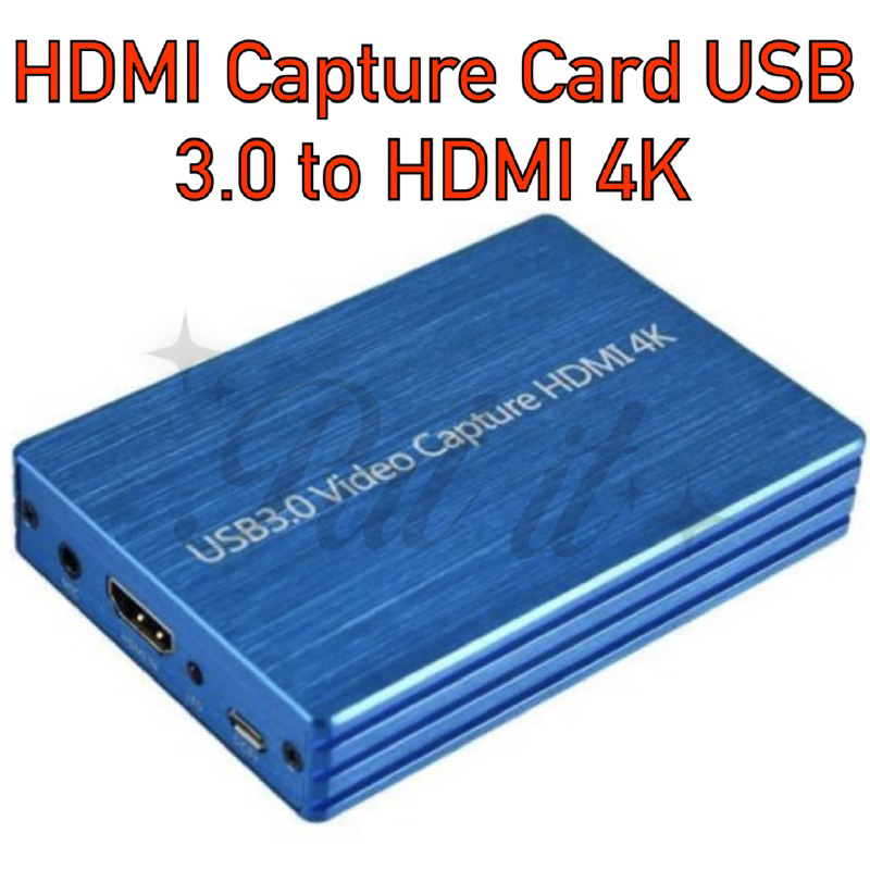 HDMI Capture Card USB 3.0 to HDMI 4K Game Live Streaming Plug and Play ...
