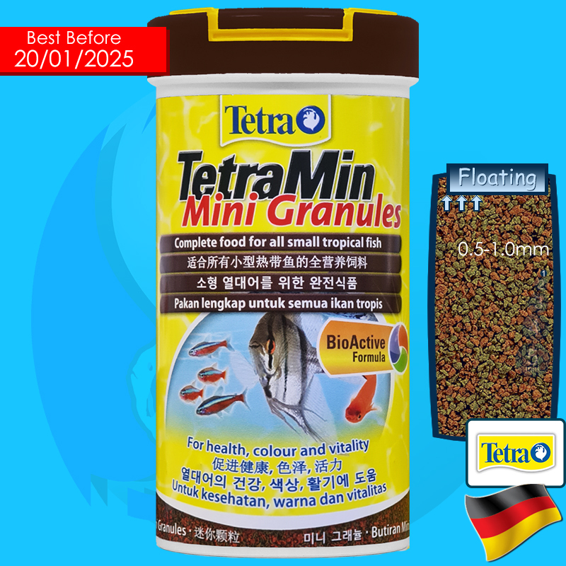 Tetra Min Baby / Flakes / Mini Granules อาหารปลาน้ำจืด ทุกชนิด แบบแผ่น ...