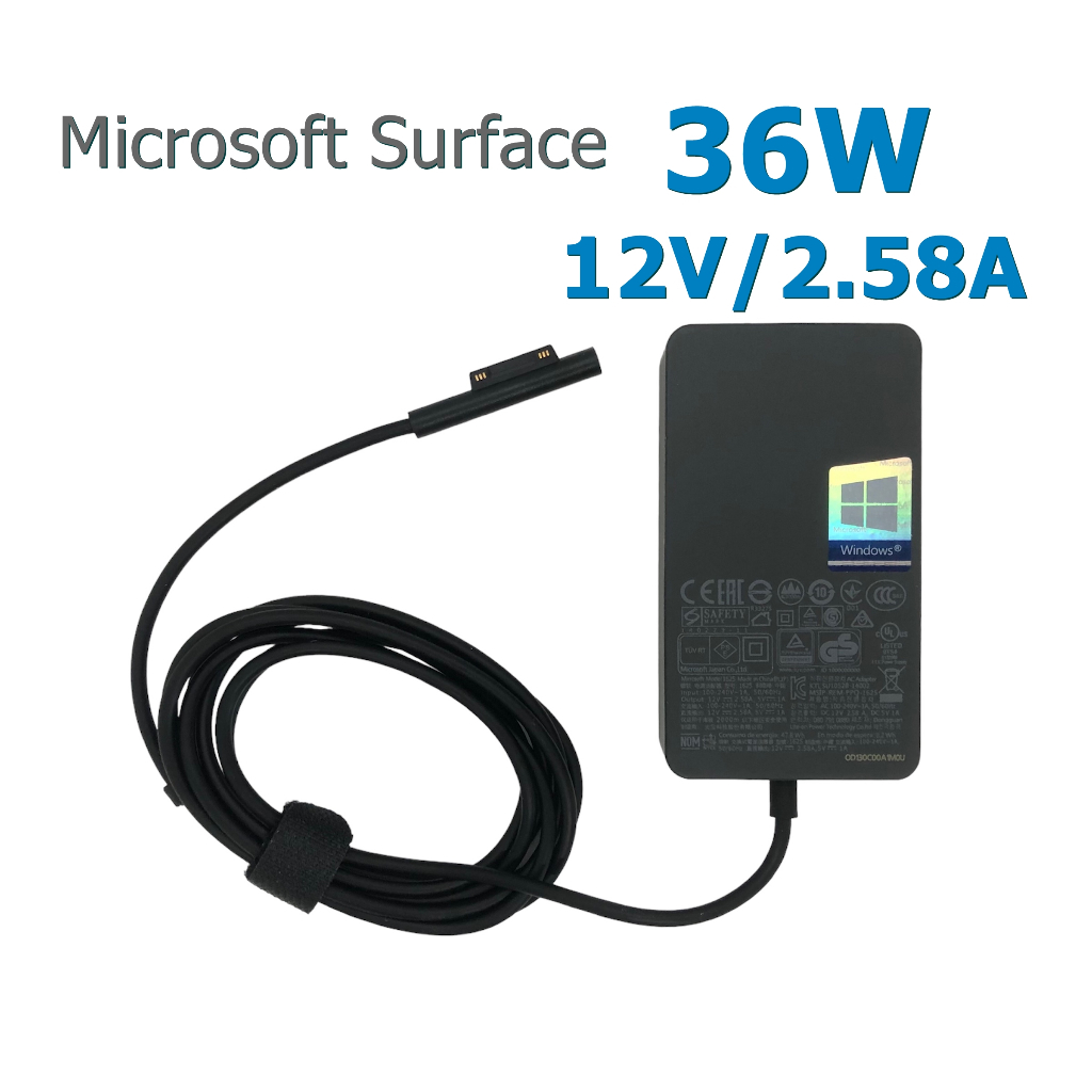 Microsoft Surface Adapter ของแท้ สำหรับ Surface Pro 3,Pro 4, 36W 12V/2.58A สายชาร์จ Surface ...