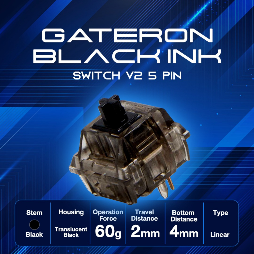 GADONX (10/35 ชิ้น) Gateron Ink Black V2 สวิตช์ Mechanical Keyboard ...