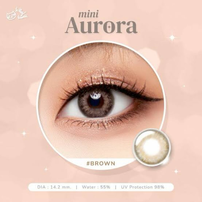 คอนเเทคเลนส์ kittykawaii mini aurora brown (dia 14.2) | Shopee Thailand