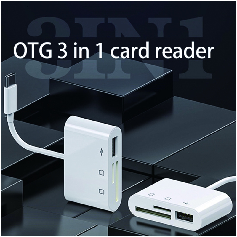 OTG Type C Micro Usb To SD Card Camera Reader 3 In 1 