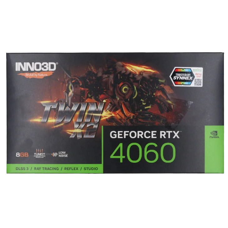 VGA (การ์ดแสดงผล) INNO3D GEFORCE RTX 4060 TWIN X2 - 8GB GDDR6 (N40602-08D6-173051N) | Shopee ...