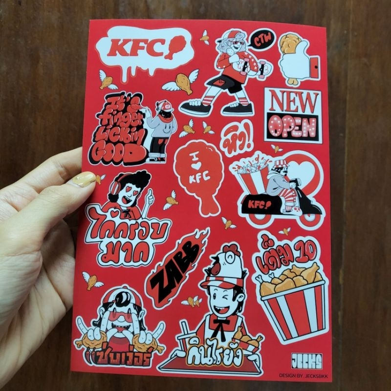 sticker KFC Jecksbkk espressoman 1000RBOY bonsoy Gluta story Garmin ...