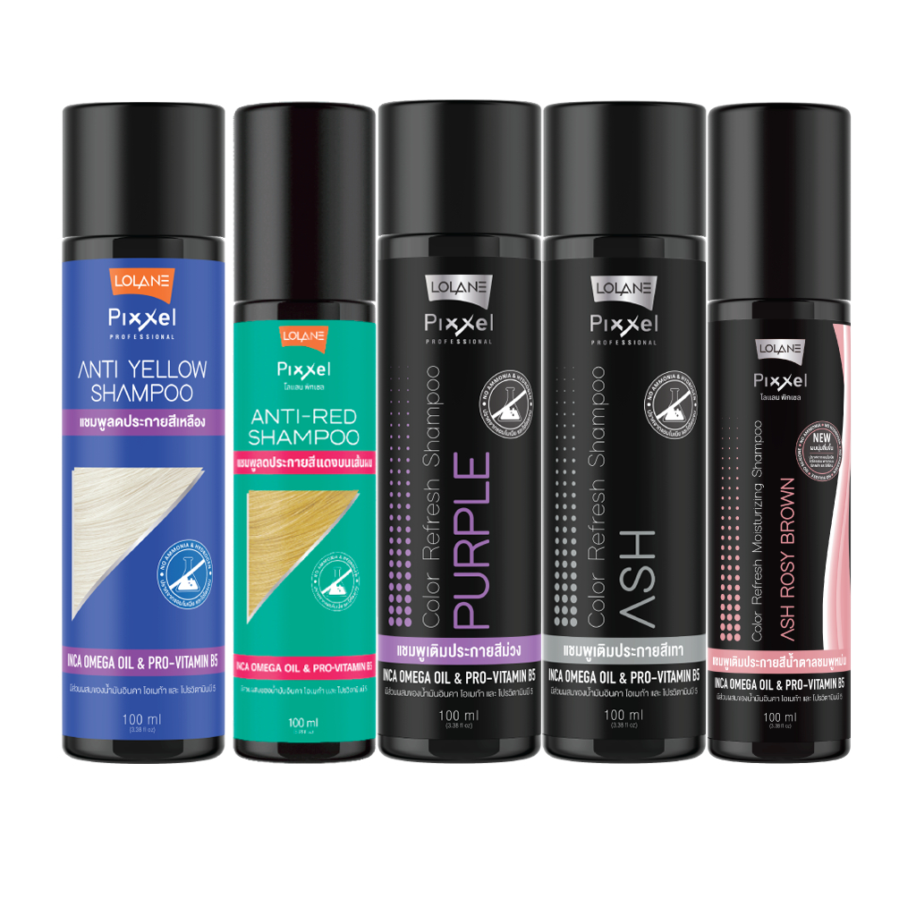 Lolane Pixxel Anti-Yellow Color Refresh Shampoo 100ml (ทุกสี) โลแลน ...