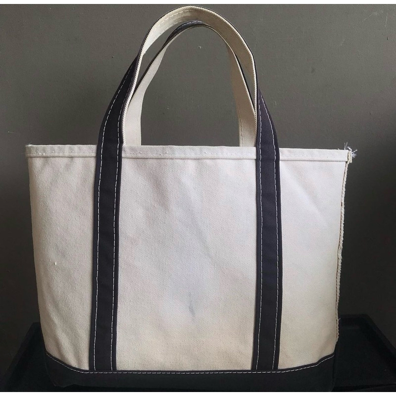 Vintage L L Bean Tote Bag Black/White US. | Shopee Thailand