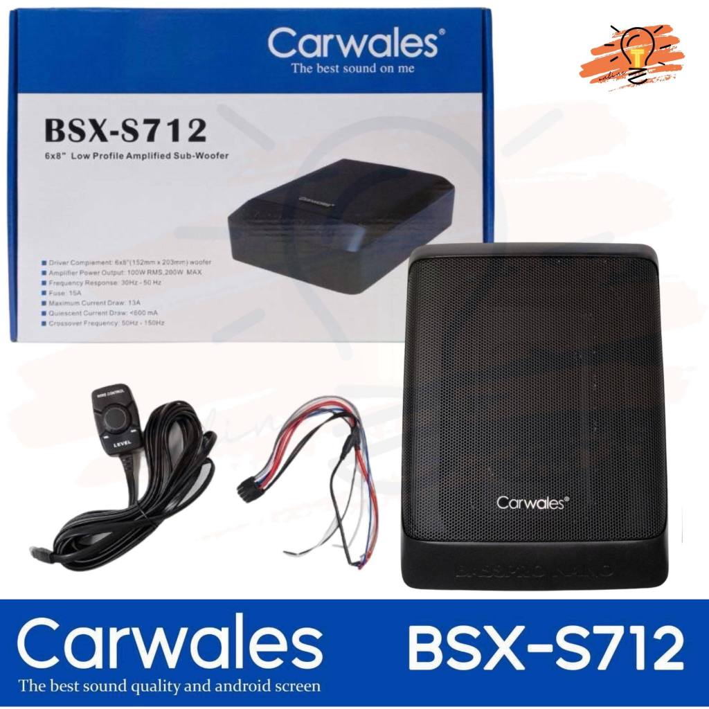 CARWALES BSX-S712 ซับบ๊อคขนาด 6x8 นิ้ว กำลังขับสูง 200W RMS มาพร้อมเบส ...