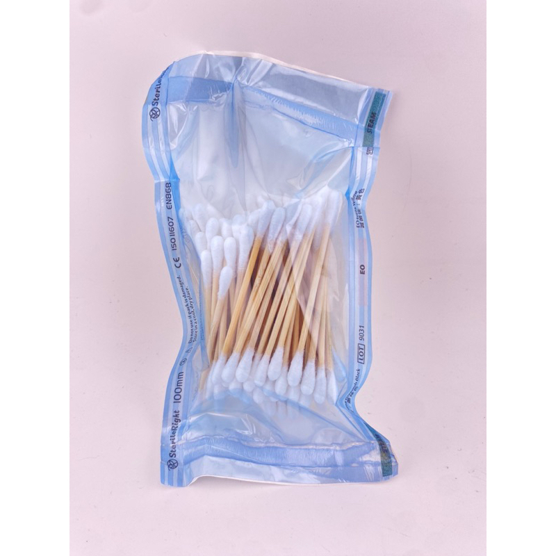 ก้านสำลี อบฆ่าเขื้อ แล้ว cotton bud sterile แพ็คละ 100 ก้าน | Shopee ...