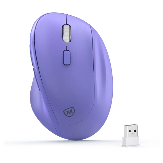 Micropack MP-V01W Purple USB Wireless 6-Buttons Ergonomic Vertical ...