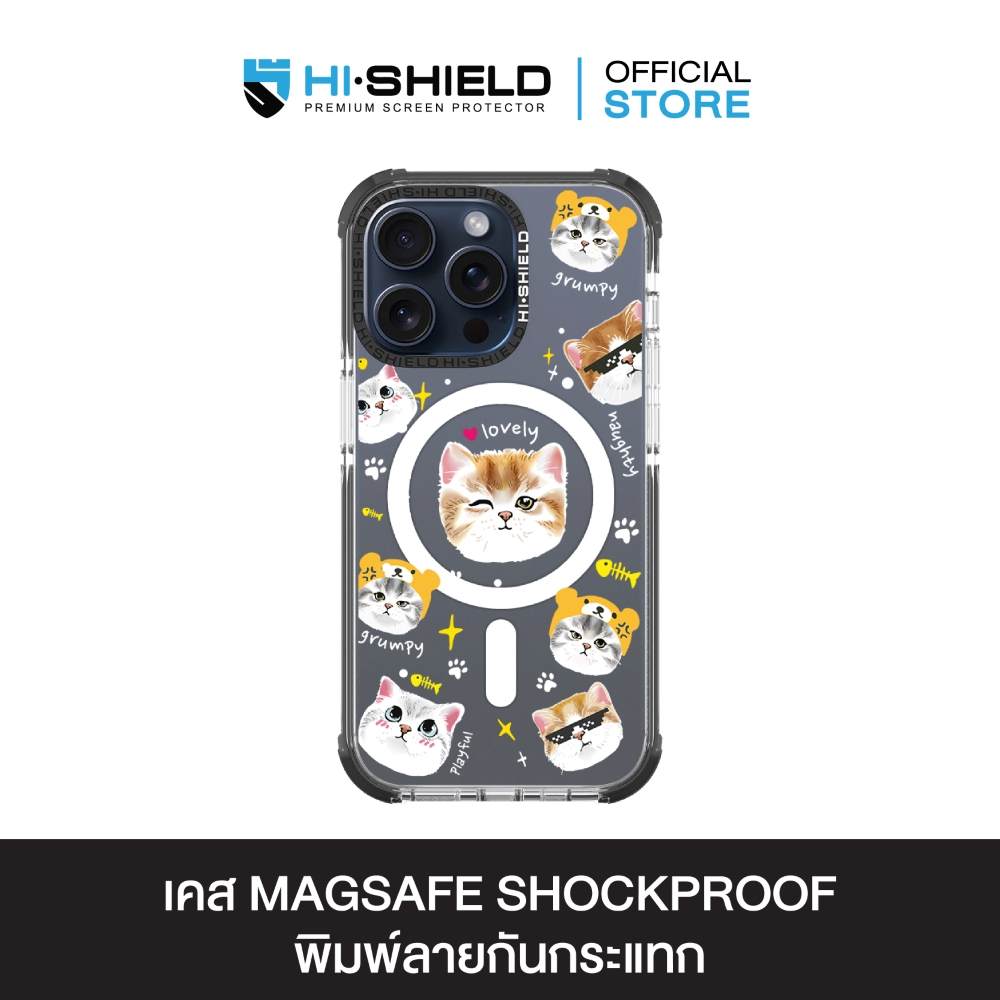HI-SHIELD Stylish Magsafe Shockproof Case รุ่น Cat5 [iPhone16,15Pro/Pro ...