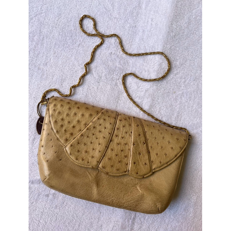 กระเป๋าหนังนกกระจอกเทศแท้ JRA Genuine Ostrich Leather bag Made in Japan ...