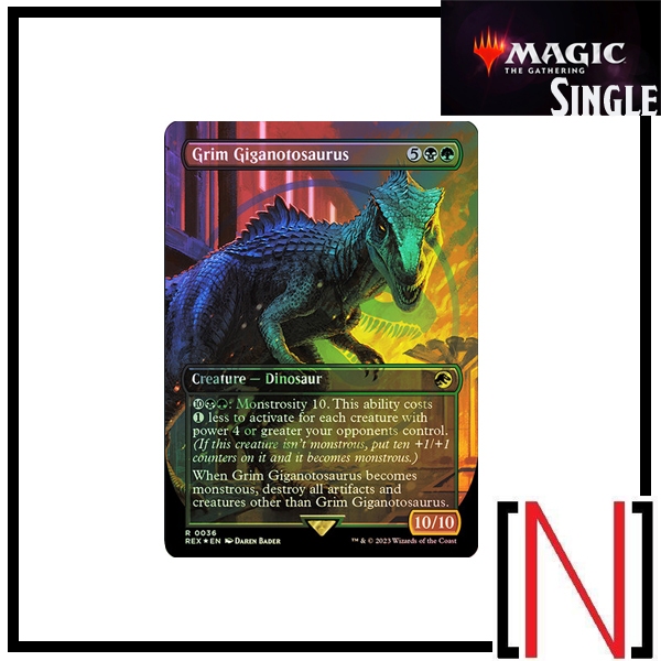 [MTG][Single][REX] Grim Giganotosaurus ระดับ Rare รูปแบบ Emblem [ภาษา ...