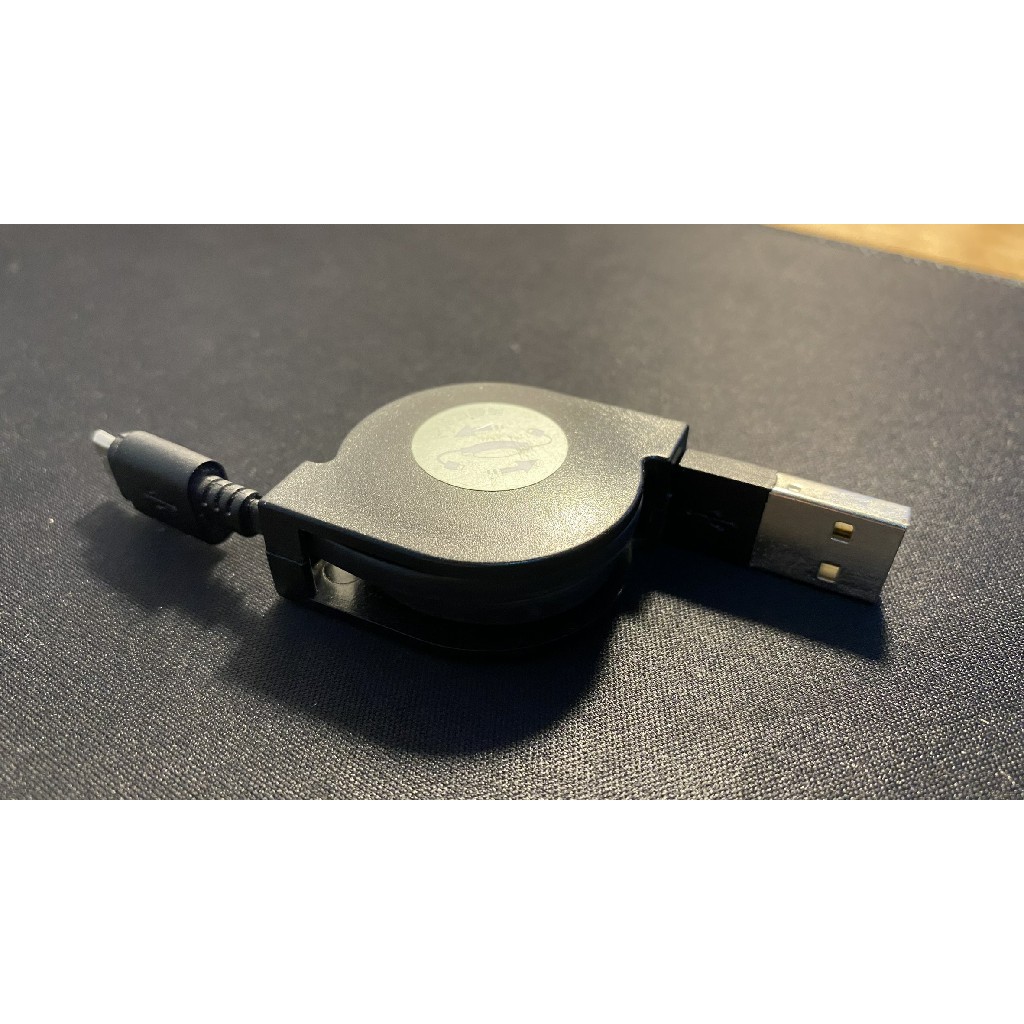 USB A TO MICRO USB FLAT CABLE CHARGING สายชาร์จไฟ USB CABLE สายแบน แบบม้วนเก็บสายได้ สภาพดี ...