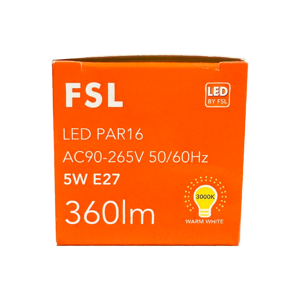 FSL หลอด PAR16 LED 5W ขั้ว E27 มี 2 แสง แสงขาวและแสงวอร์ม | Shopee Thailand
