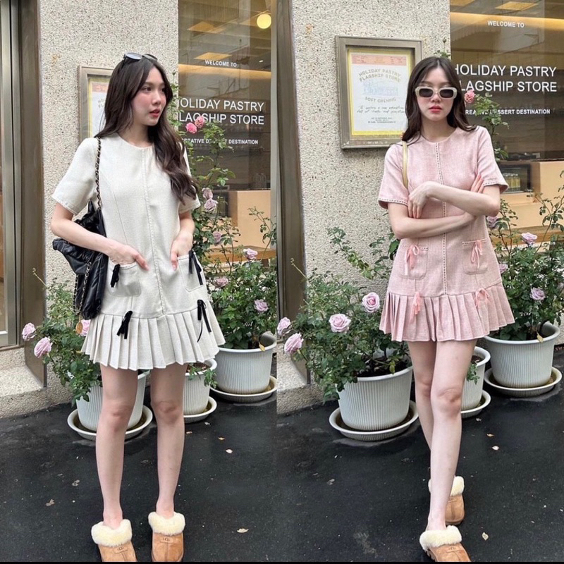 (ลด 15% ใส่โค้ด 2DD44WA) Simplestyle.byd Strawberry Tweet Dress ชุดเดรส ...
