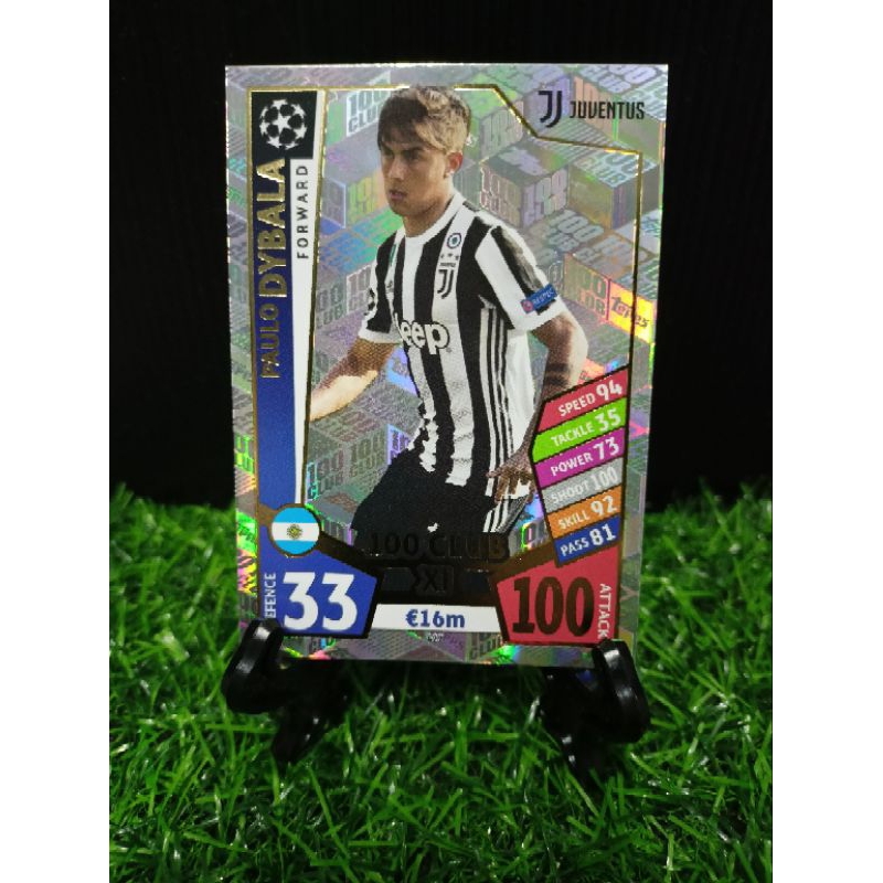 PAULO DYBALA 100 HUNDRED CLUB MATCH ATTAX 2017/18 UEFA CHAMPIONS LEAGUE ...