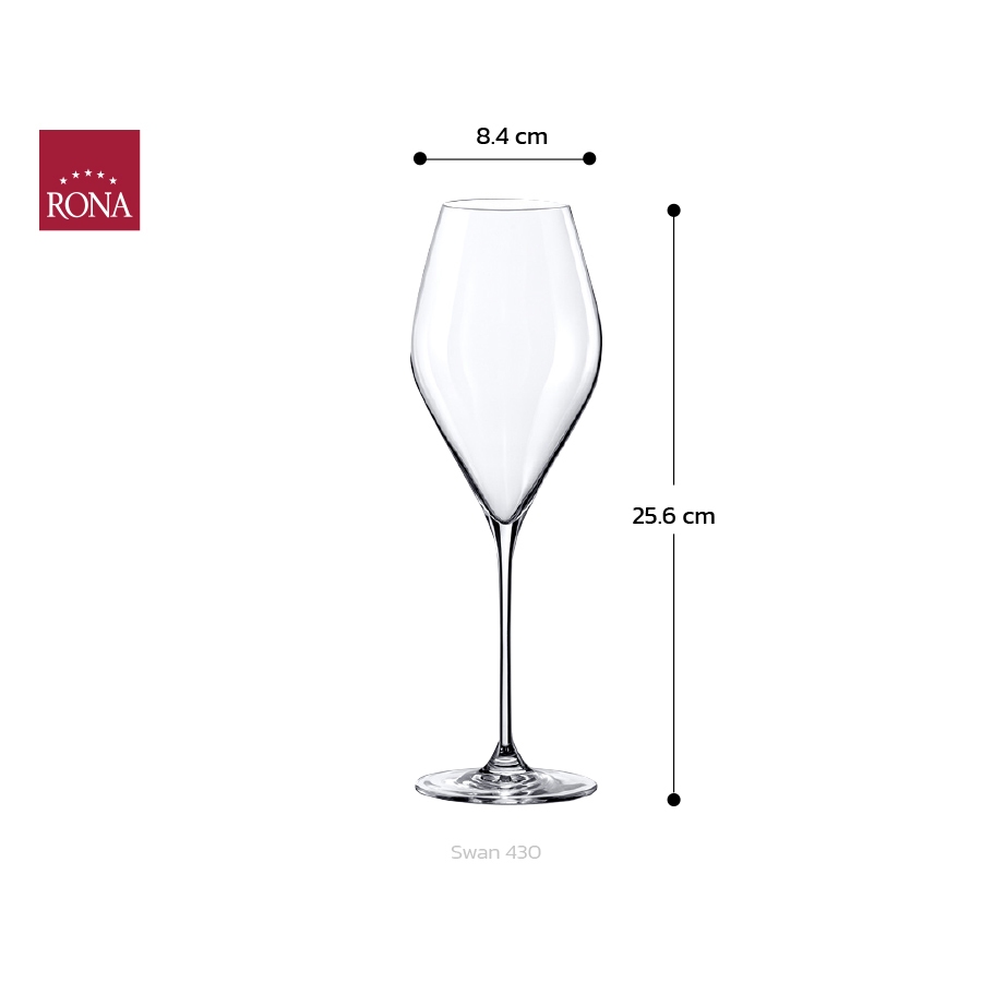 แก้วไวน์ แก้วแชมเปญ คริสตัล Rona Swan (1 ใบ) | Shopee Thailand