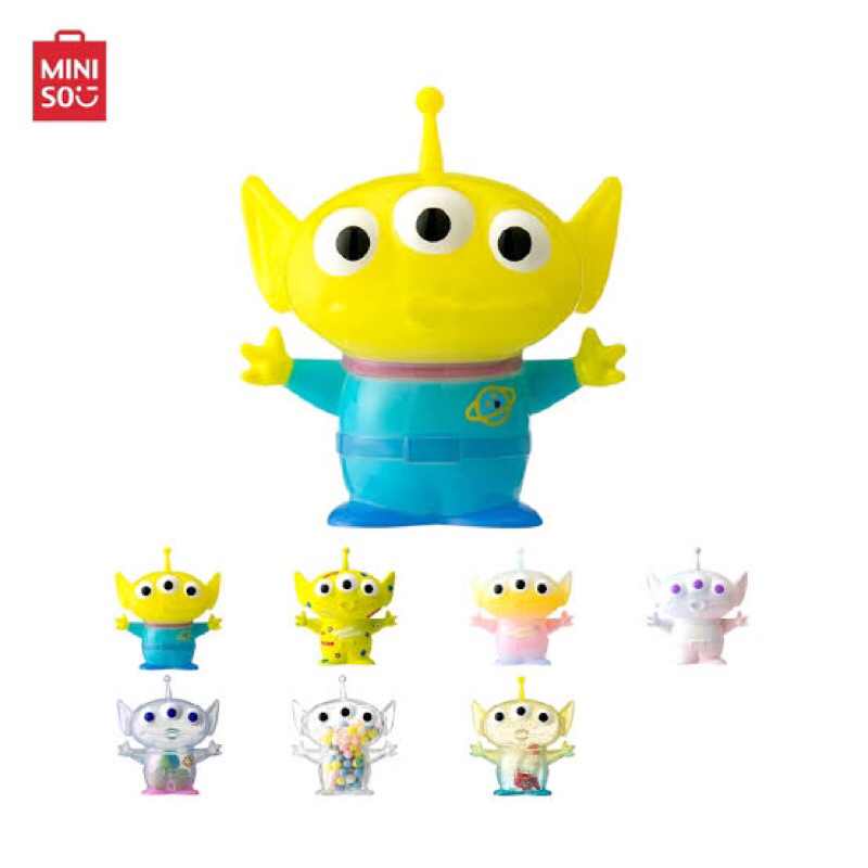 กล่องสุ่ม Miniso x Disney Pixar Toy Story Aliens Green man Transforming ...