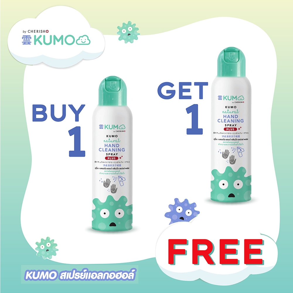 [ซื้อ 1 แถม 1] สเปรย์แอลกอฮอล์คุโมะ kumo alcohol spray 200 ml แบบอัด ...