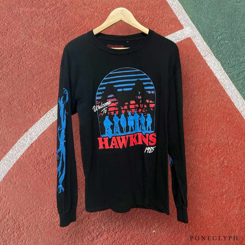 เสื้อยืดแขนยาว Stranger Things : Welcome to Hawkins ของแท้ มือสอง ...