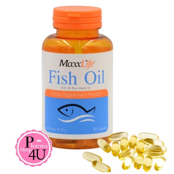 MaxxLife Fish Oil Plus Vitamin E แม็กไลฟ์ น้ำมันปลา 1000 มก. 30 แคปซูล ...