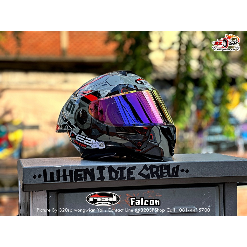 หมวกกันน็อค REAL FALCON EXTREME 2025 / FIRE STORM / ROBOTECH ลายใหม่ ...